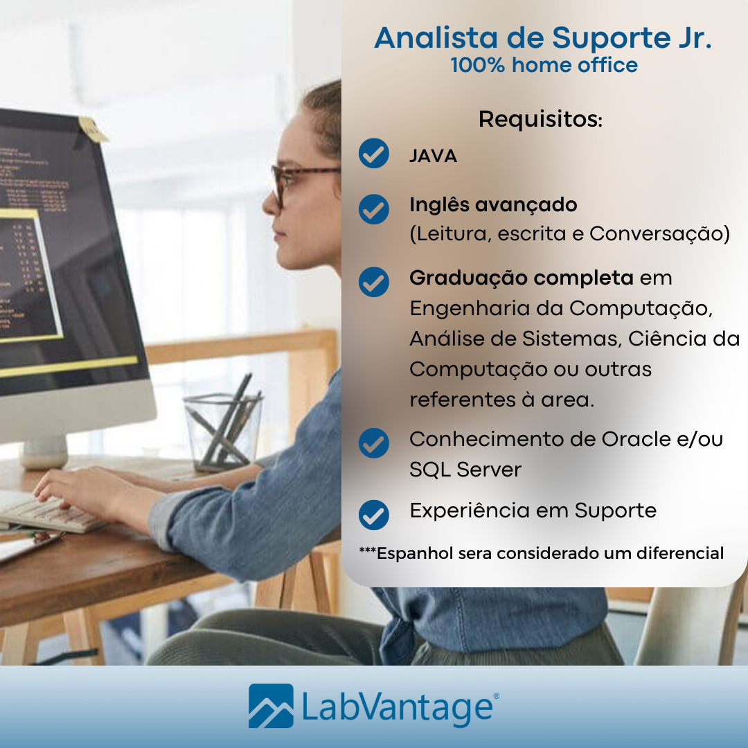 (Banco de Talentos) Analista de Suporte Técnico Júnior Bilíngue ...