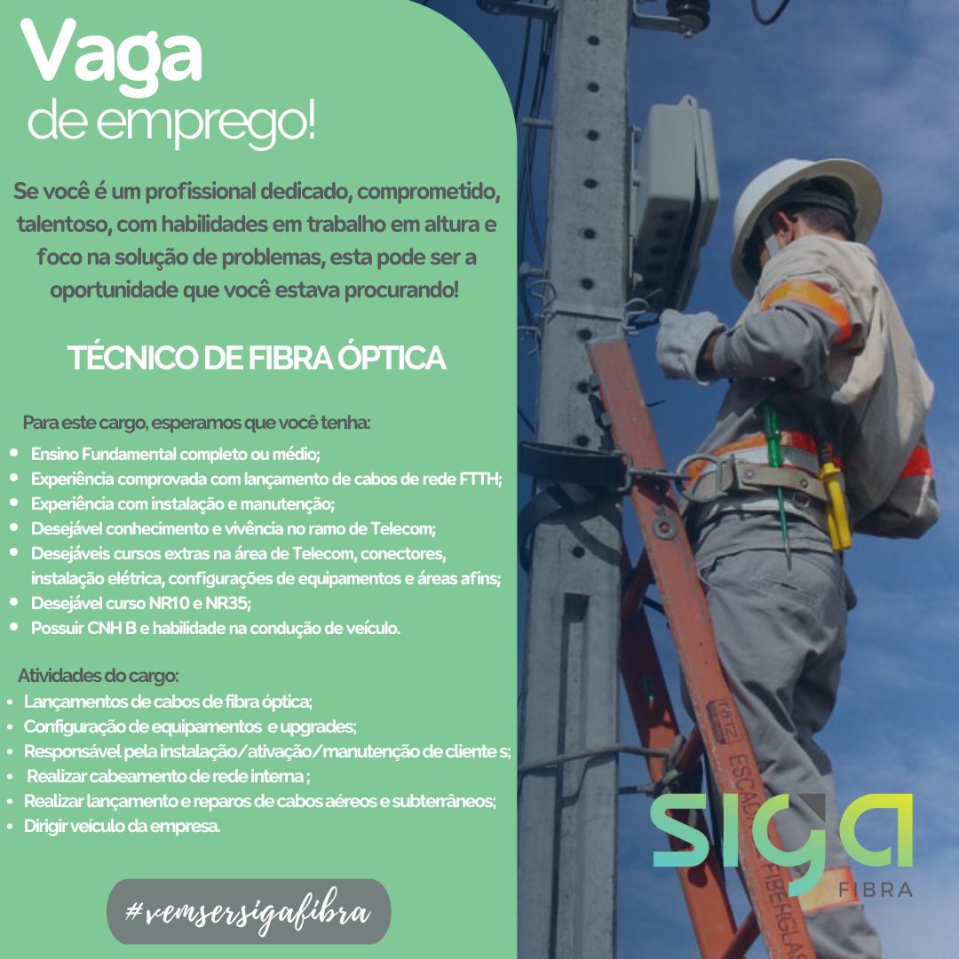 Técnico de Fibra óptica | Siga Fibra